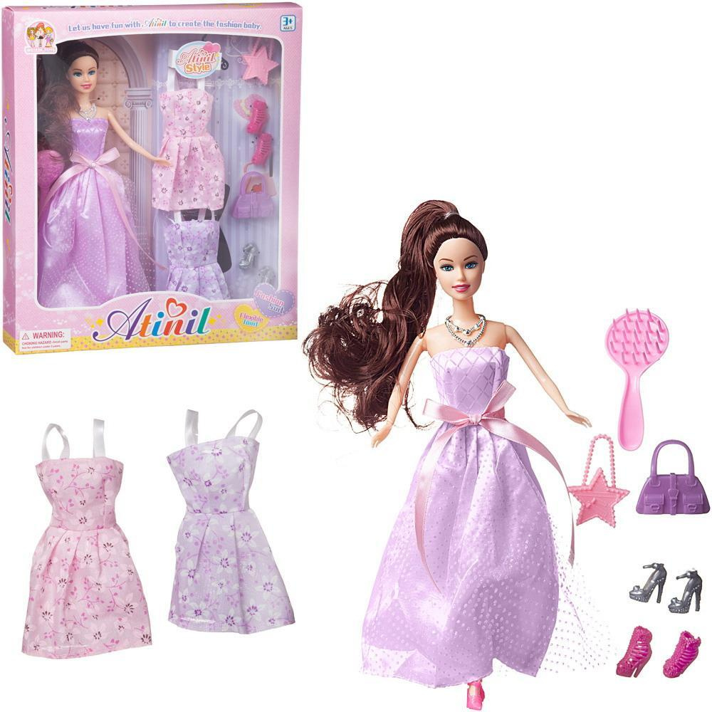 Кукла Junfa Atinil Гардероб модницы На выпускной бал (в сиреневом платье) в наборе с 2 ...
