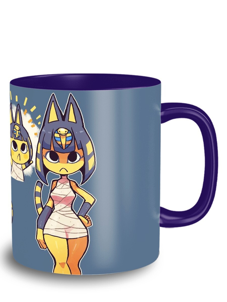 Кружка "мемы анкха ankha animal crossing, энимал кроссинг - 5789", 350 ...