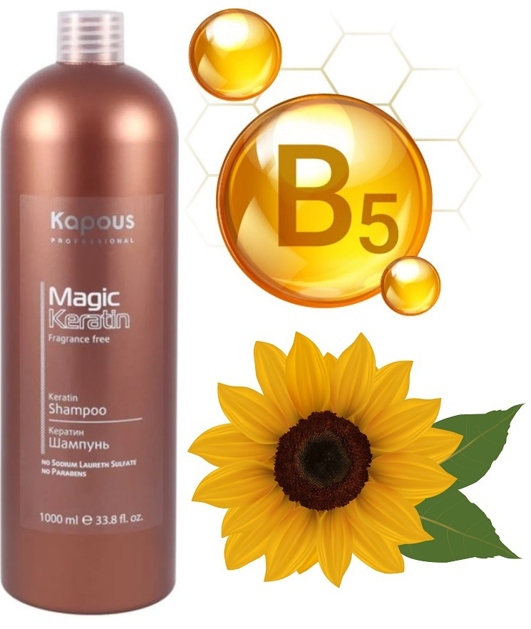 Kapous Professional Кератин шампунь серии Magic Keratin 1000 мл ...