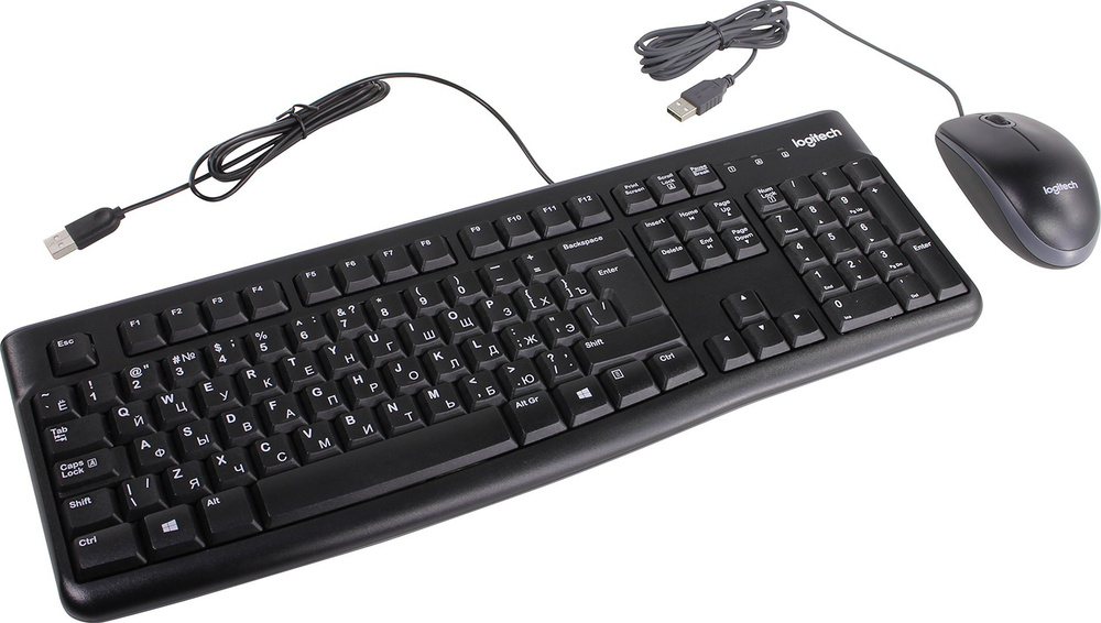 Мембранная клавиатура Logitech Клавиатура Logitech MK120, Black, USB ...