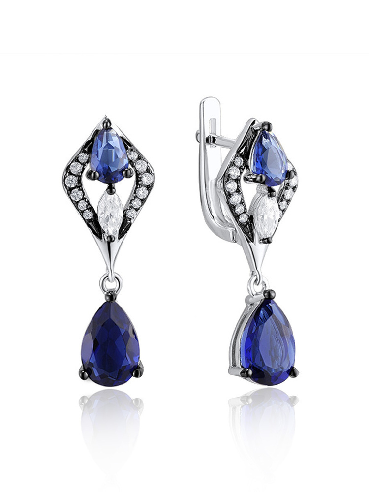 VALTERA Серьги из серебра 925 пробы с кубическими циркониями 103700 ...