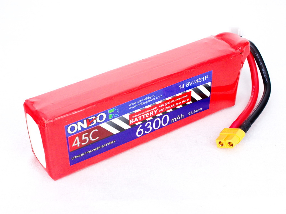 Аккумулятор ONBO 6300mAh 4S 45C Lipo Pack 1353 - купить с доставкой по ...