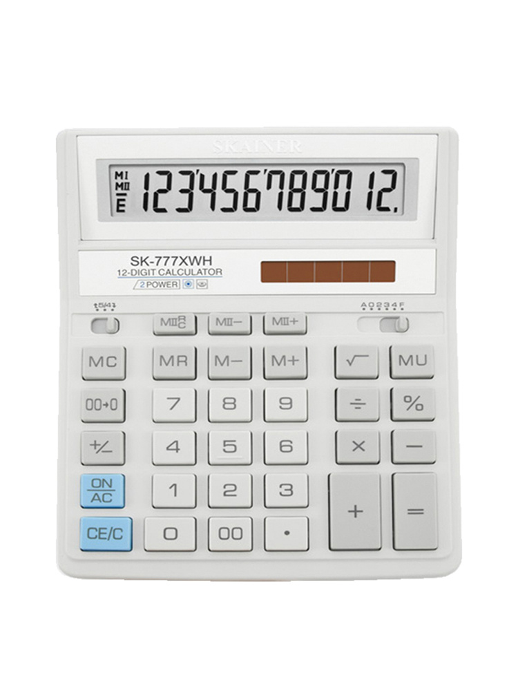 Калькулятор SKAINER настольный большой 157 х 200 х 32 мм, белый ...
