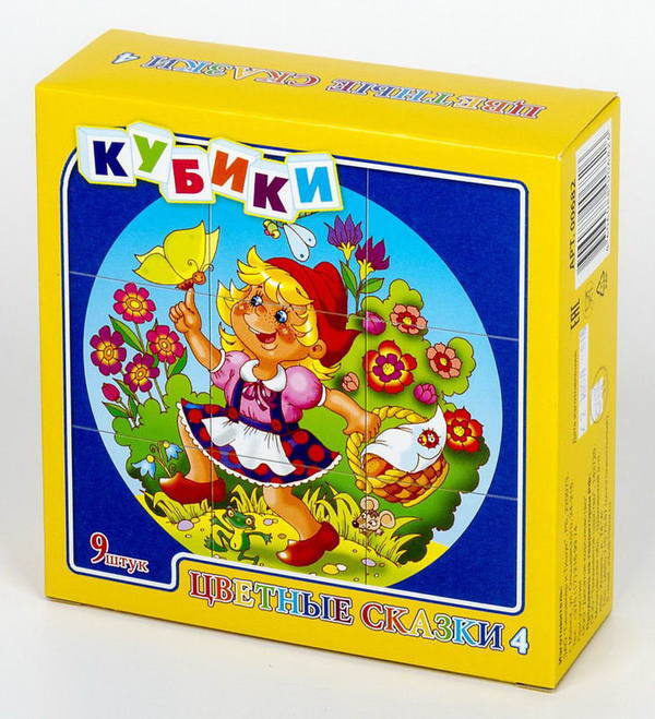 Кубики Десятое Королевство "Цветные сказки-4" 9 шт (00682) - купить с ...