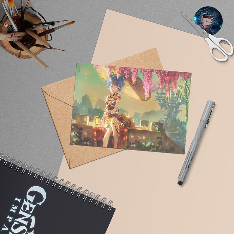 Открытка двухсторонняя "Shan Lin from Genshin Impact" - купить с ...