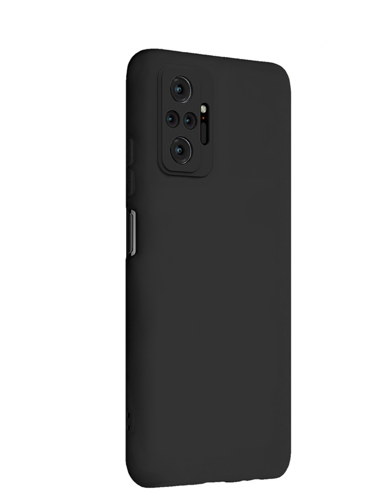 Чехол силиконовый черный на Xiaomi Redmi Note 10 4G Note 10s Poco m5s ...