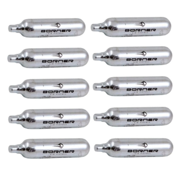 Borner CO2 газ для пневматики 10 шт - купить с доставкой по выгодным ценам в интернет-магазине ...