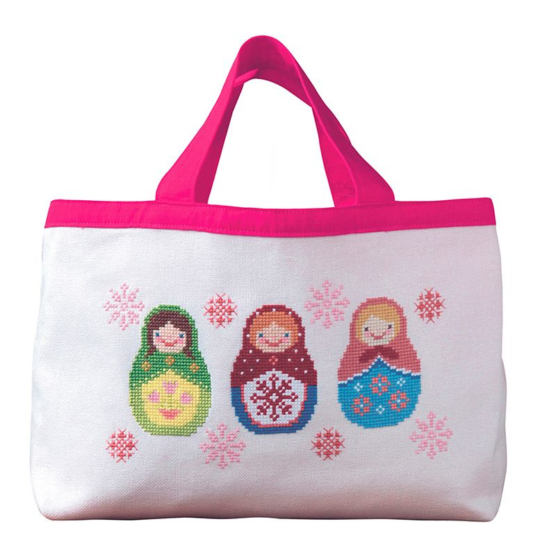 Набор для вышивания сумки XIU Crafts "Матрёшки", 23х33см - купить с ...