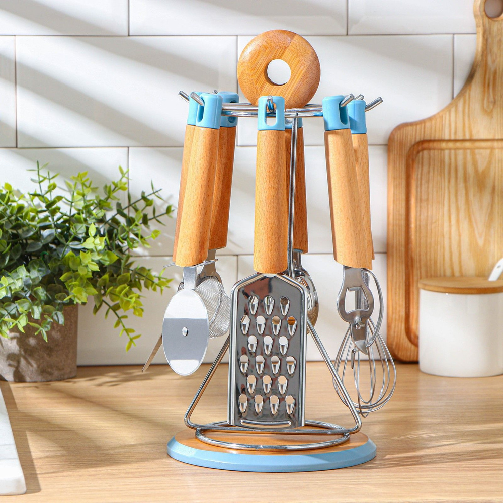 Набор кухонных инструментов Heaven, 8 предметов на подставке купить по ...