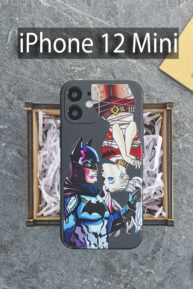 Силиконовый чехол Бэтмен и Квинн для iPhone 12 Mini / Айфон 12 Мини ...