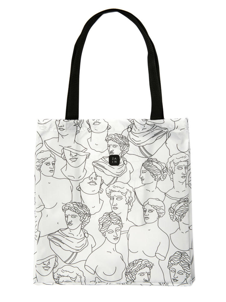 Сумка-шоппер ZAIN женская на плечо с ручками модная с принтом пляжная ...