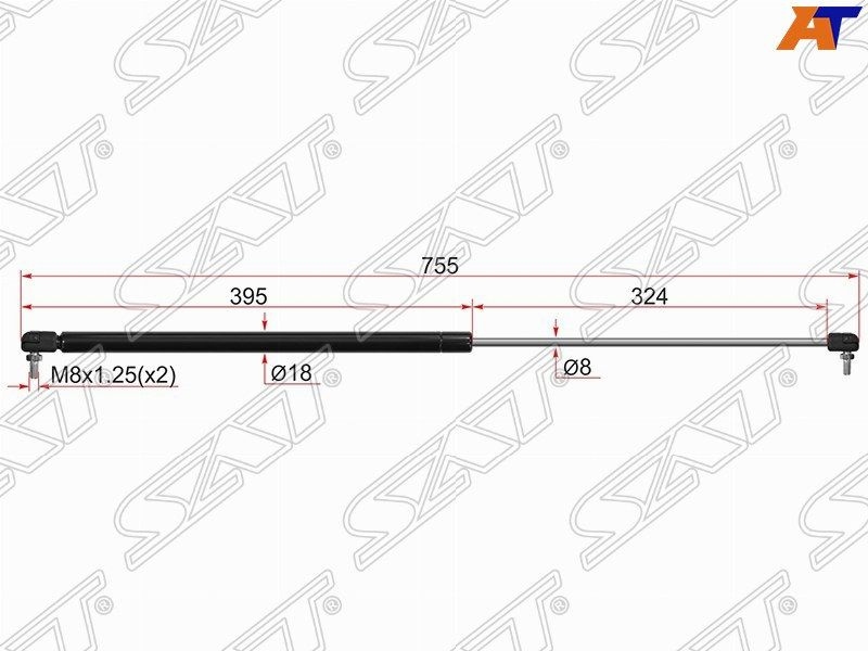 Амортизатор капота (1 шт.) для Тойота Камри V30 2001-2006, Toyota Camry ...