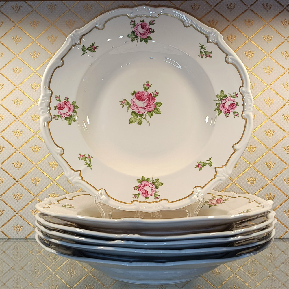 Набор глубоких тарелок "Katharina" AAB, 6 штук, 25 см, 40-50-е, Weimar ...