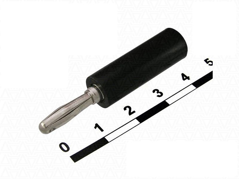 10 0070 F Black Штекер коннектор типа банан винтовое крепление 10 штук купить с доставкой