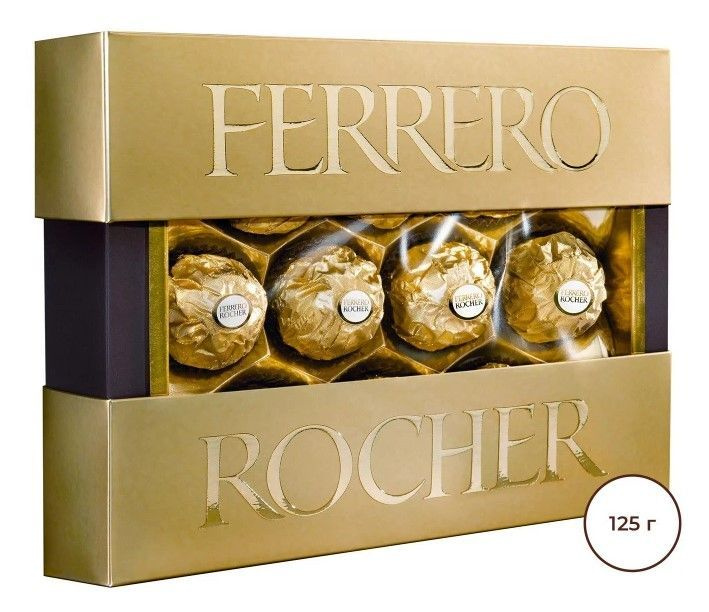 Конфеты Ferrero Rocher молочный шоколад и лесной орех, 125г — купить в ...