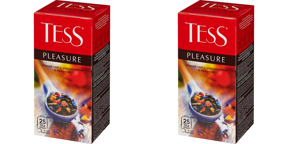 Tess Чай в пакетиках Pleasure зеленый с фруктовыми добавками 25 шт 2