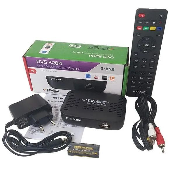 Комплект Приставка цифровая Dvb T2 Dvs 3204 и комнатная эфирная антенна