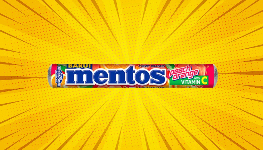 Жевательные конфеты Mentos Roll Peach Orange, 29гр. - купить с ...