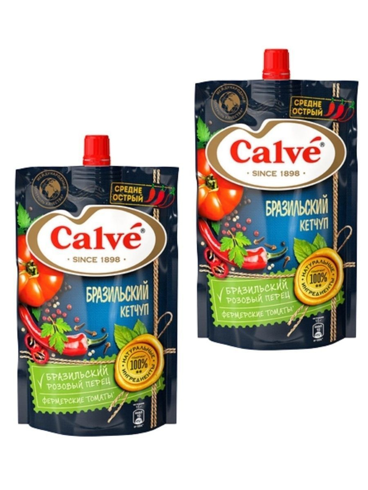 Кетчуп Calve "Бразильский", 350 г 2 шт - купить с доставкой по выгодным ценам в интернет ...