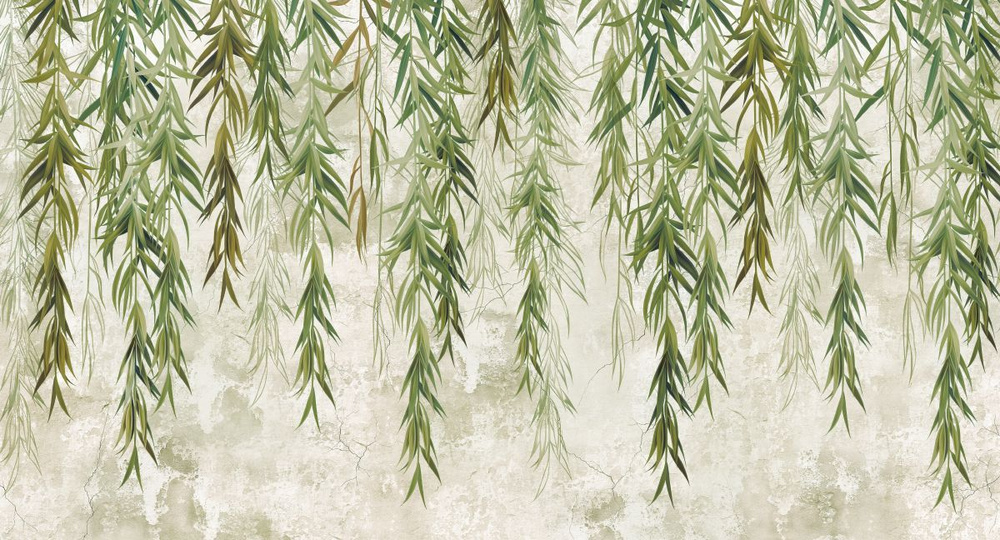 Фотообои DeliceDecor И 1903 Фреска Ива зеленая 500х270см купить на OZON по низкой цене (2432586801)