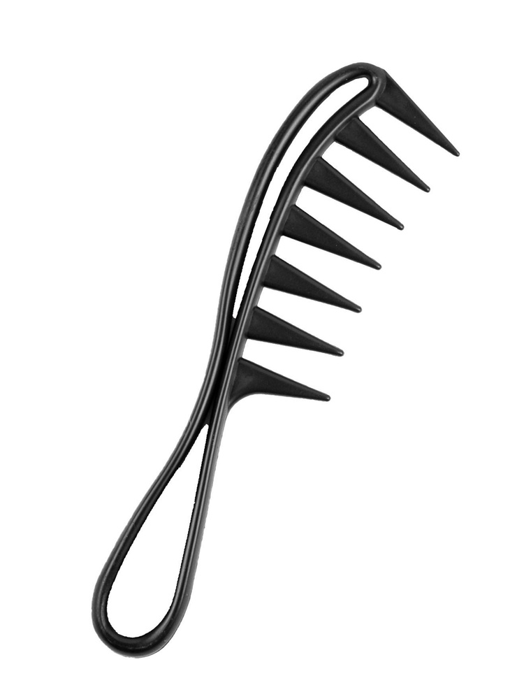 Расческа гребень>парикмахерская черная с широкими зубьями - купить с ...