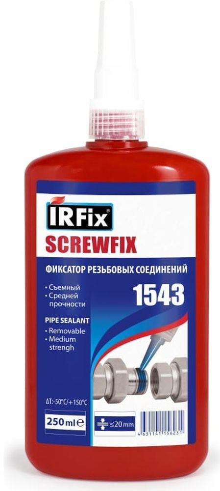 Фиксатор резьбы IRFix SCREWFIX 1543 разъемный синий 250 мл - купить по выгодной цене в интернет ...