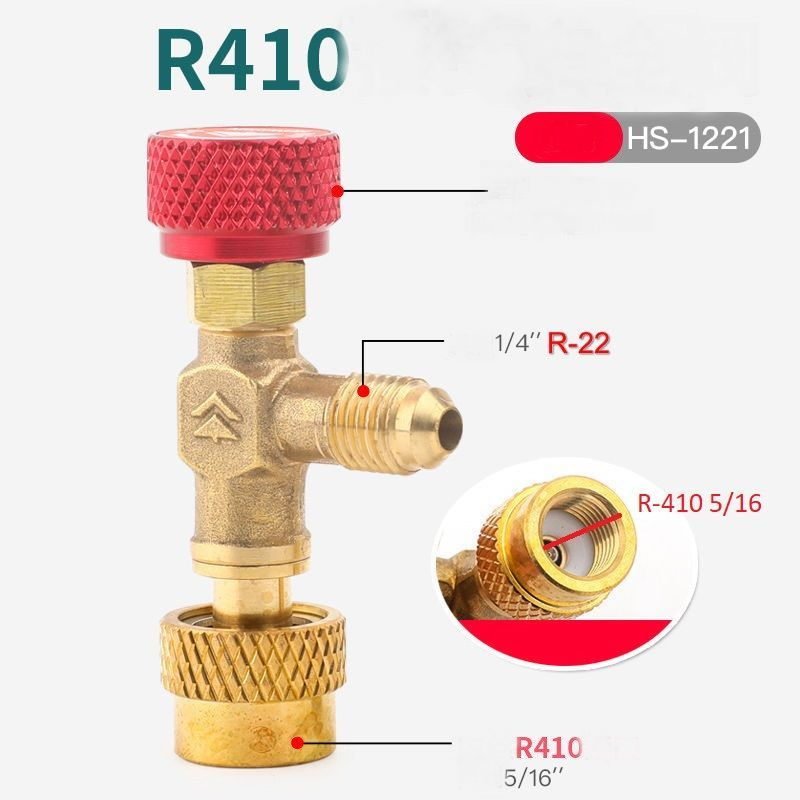Вентиль для заправки кондиционеров R22/R410 купить на OZON по низкой ...