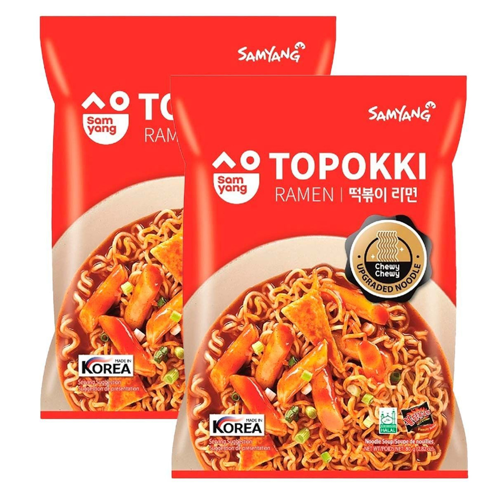 Корейская лапша быстрого приготовления Samyang Topokki Ramen с пряным ...