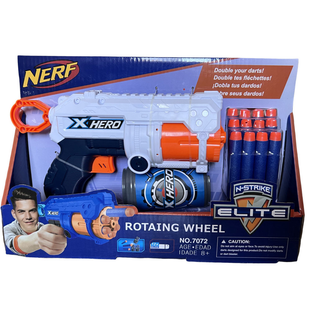 Бластер пистолет Nerf с мягкими пулями Rotaining Wheel - купить с ...