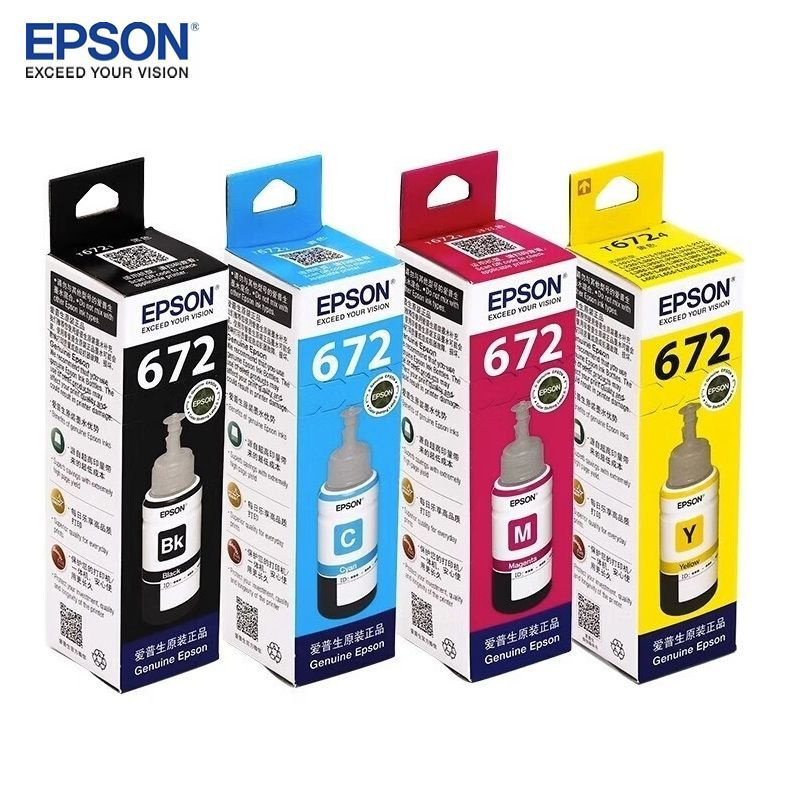 Расходник для печати Epson T672, Набор CMYK, для струйного принтера ...