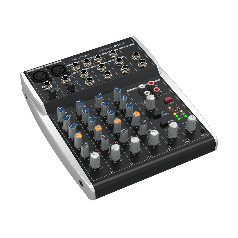 BEHRINGER XENYX 802S Аналоговый микшер, 8 каналов и USB-интерфейсом для ...