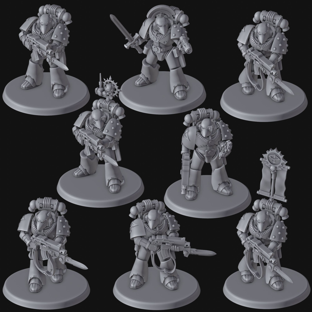 Warhammer 40K / Набор миниатюр Legiones Astartes MKVI Tactical Squad ...