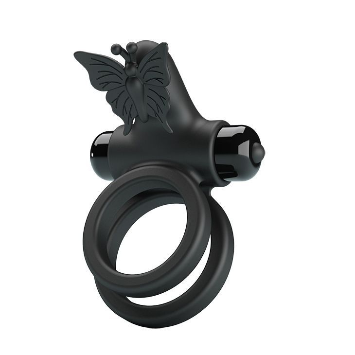 Черное эрекционное виброкольцо Passionate Ring IX - купить с доставкой ...