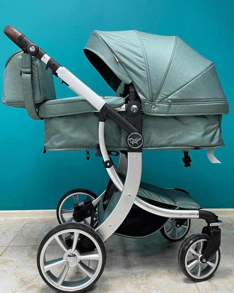 Коляска Luxmom 608 трансформер 3 в 1, изумруд с аксессуарами - купить с ...