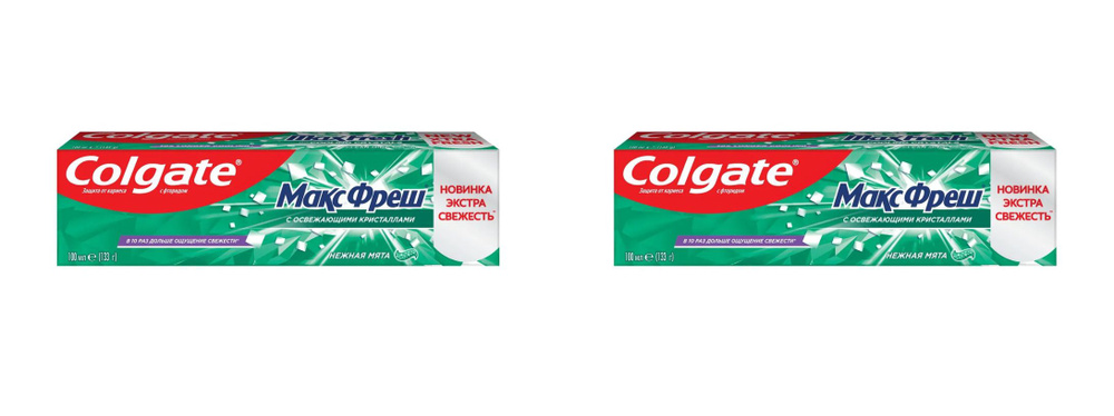 Colgate Зубная паста Макс Фреш Нежная мята 100 мл 2 шт купить с