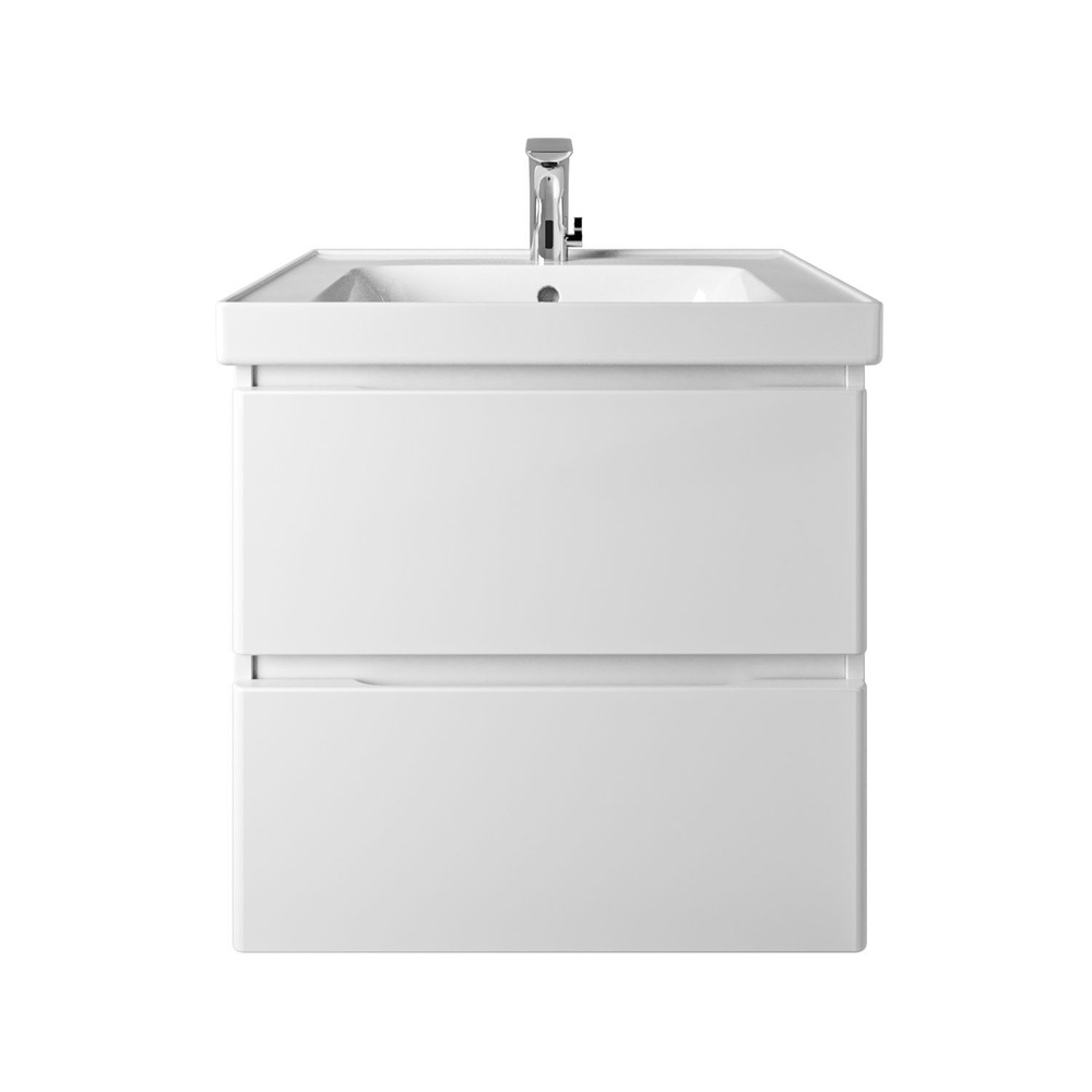 Тумба подвесная SanStar Riana 60 с раковиной Грейс 60 (комплект) для ванной комнаты, белая ...