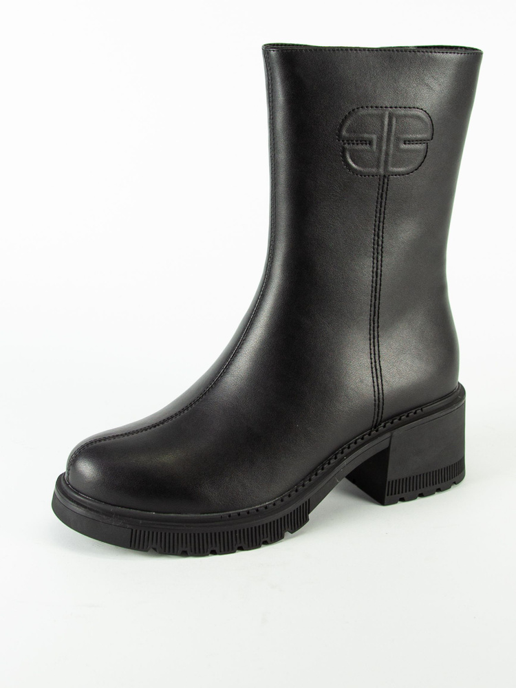 Сапоги Женский Covani полусапоги, размер 41 черный Зима F Толстый каблук купить c доставкой на ...