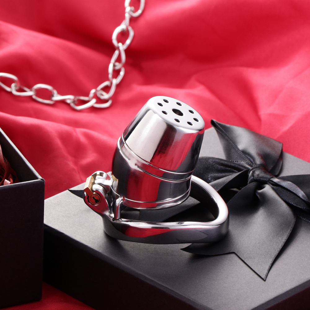 FRRK мужское устройство целомудрия полный закрытый стальной член клетка БДСМ, набор верности 18 ...