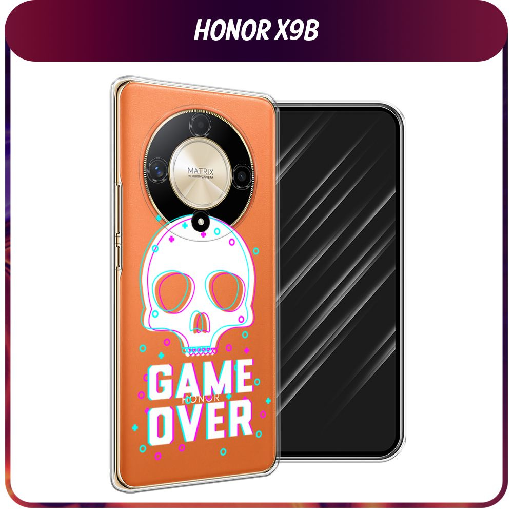 Силиконовый чехол на Honor X9B / Хонор X9B "Череп Game Over ...