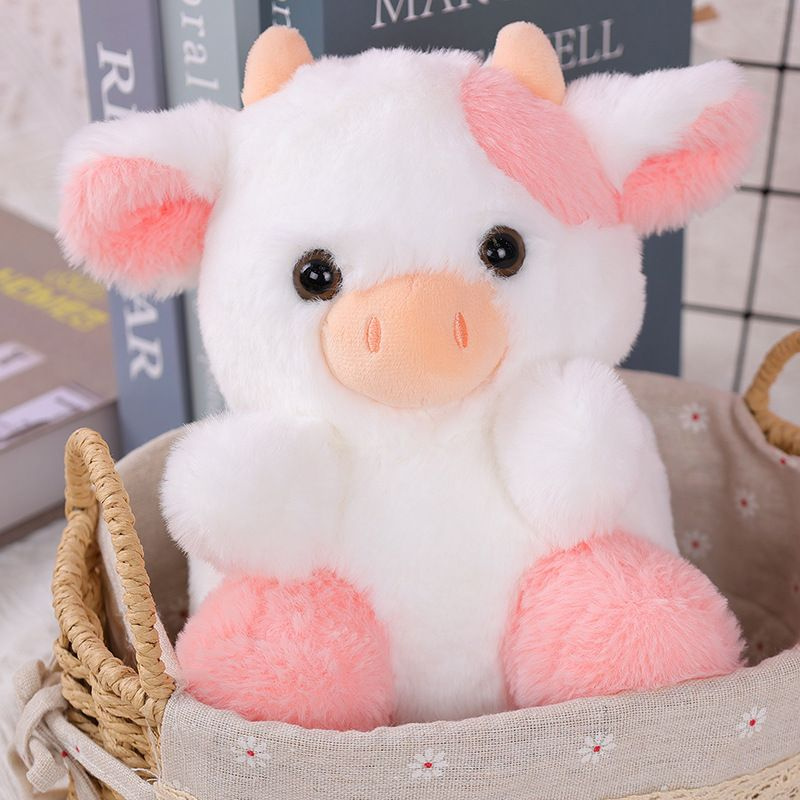 Розовая корова милая клубничная корова кукла плюшевая игрушка 20cm ...