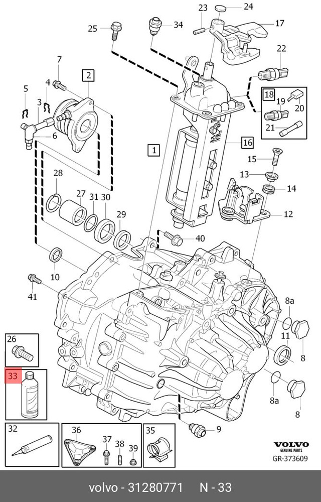 Масло трансмиссионное transmission oil 75w 1л Volvo 31280771 - купить ...