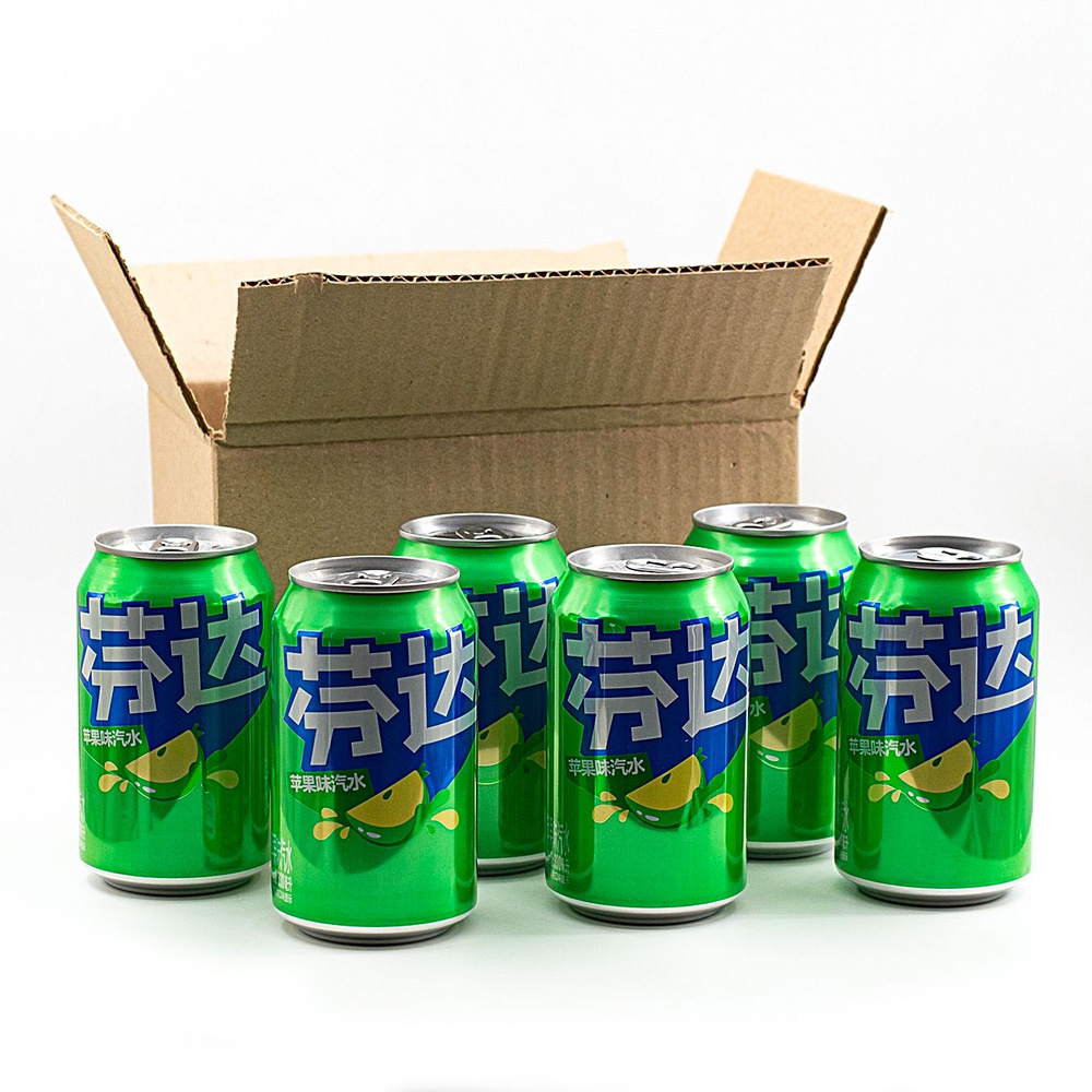 Газированный напиток Fanta Apple, Фанта Яблоко (Китай), 330 мл (6 шт) ж ...
