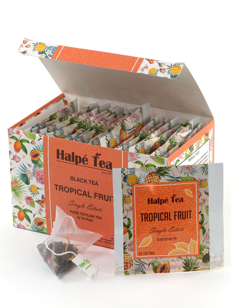 Чай черный со вкусом тропических фруктов Tropical fruit (20 пирамидок ...