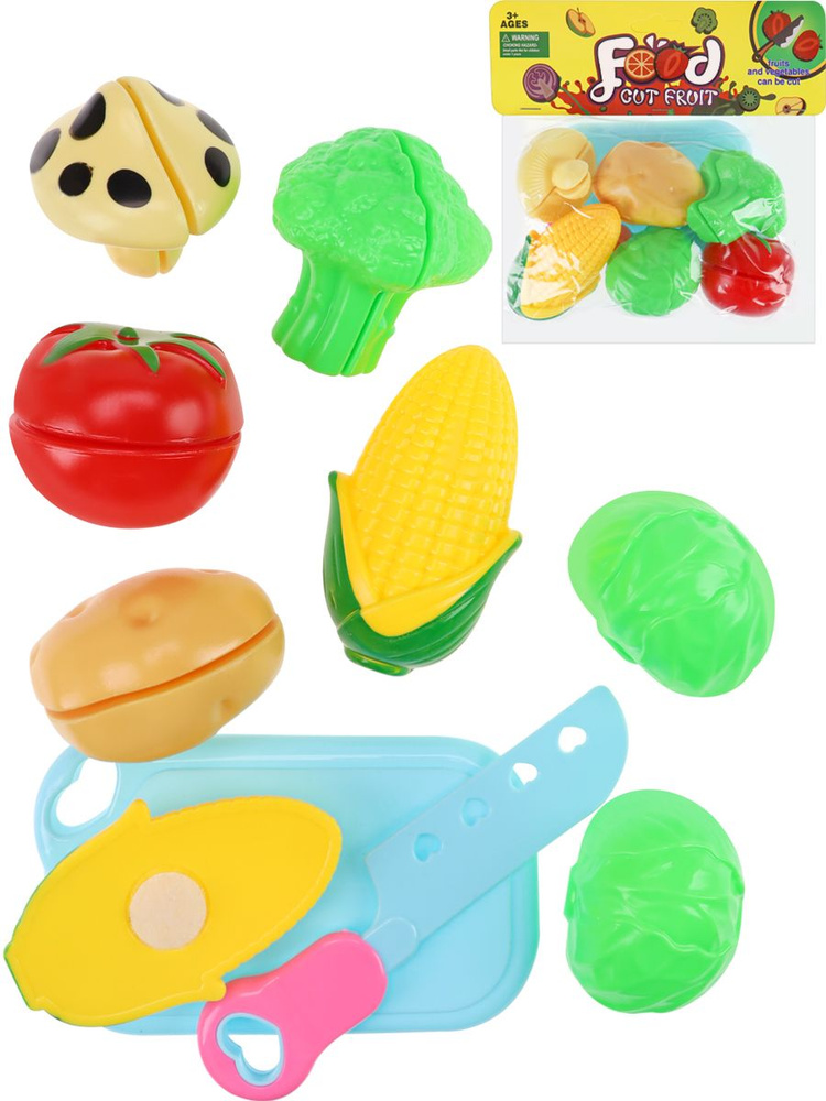 Игрушечные продукты. Игровой набор овощи и фрукты на липучках. Набор ...