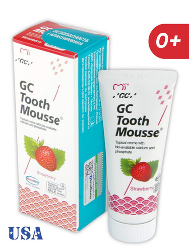 Гель для восстановления зубной эмали GC Tooth Mousse Клубника 40гр ...