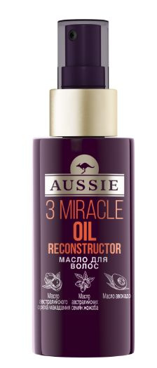 Aussie Масло для волос 3 Miracle Oil Reconstructor с маслами ...