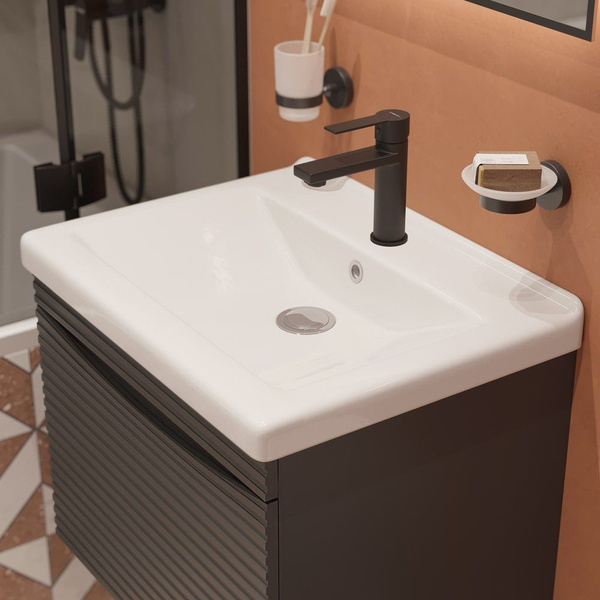 Мебельная раковина STWORKI Хедмарк K0201-5605 60 фаянсовая, раковина для ванной, белая ...