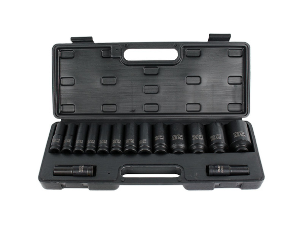 Набор головок ROCKFORCE ударных высоких 12-гранных 1/2 15 предметов купить на OZON по низкой ...