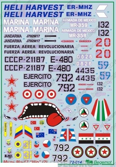 Декаль Begemot 72-014 Миль Ми-17 1/72 - купить с доставкой по выгодным ...