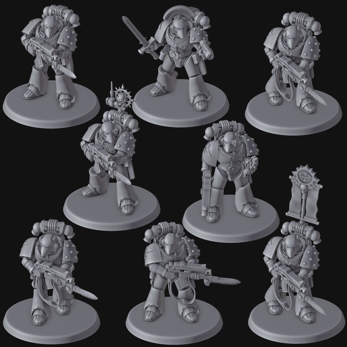 Warhammer 40K / Набор миниатюр Legiones Astartes MKVI Tactical Squad ...